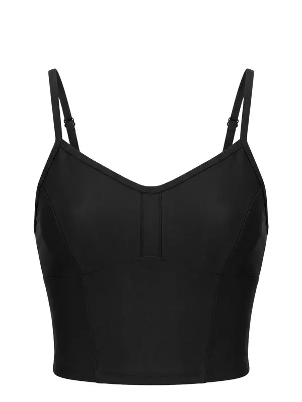 LIME RICKI SWIMWEAR Classic Crop Top - Black