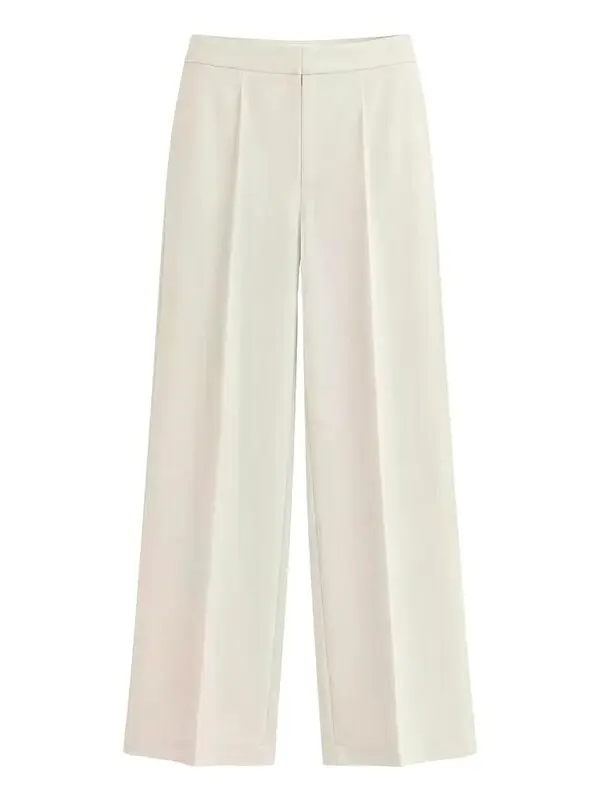 JUCCA Pressed-crease Wide-leg Trousers - Neutrals