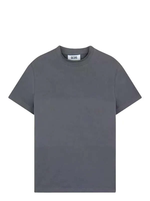Gcds Logo-embroidered Slim-fit T-shirt - Grey