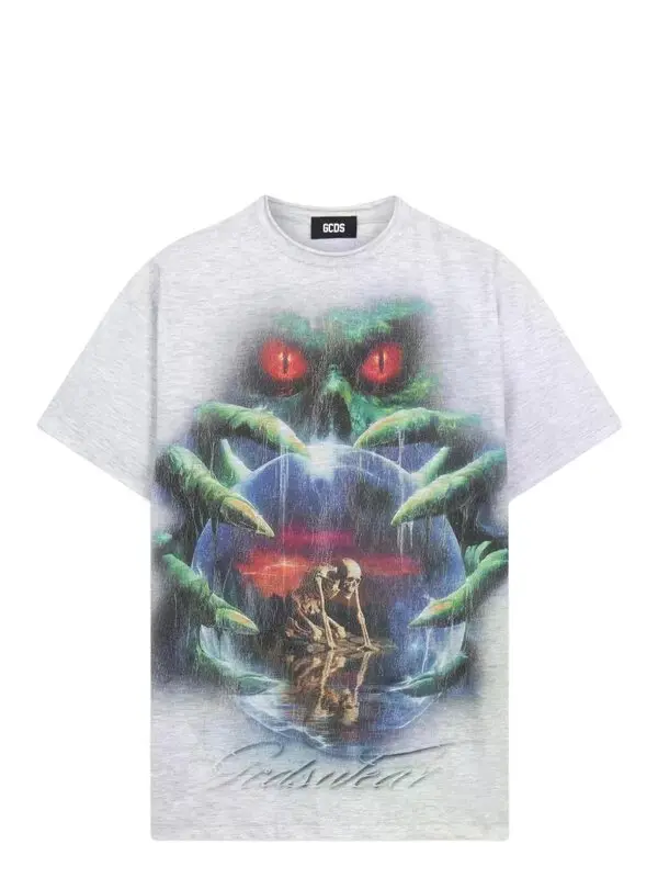 Gcds Graphic-print T-shirt - Grey