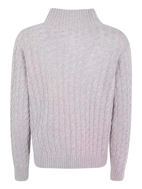 Rossopuro Cable-knit Button-neck Sweater - Neutrals