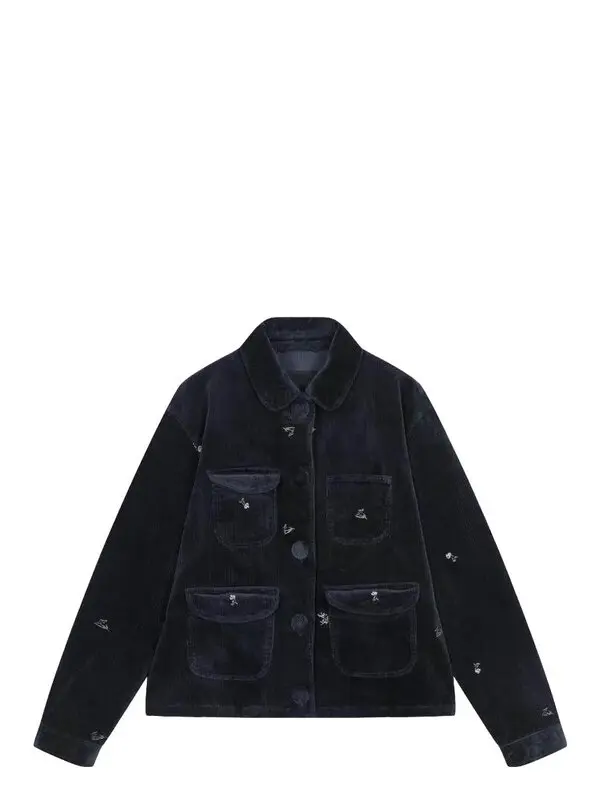 JNBY Floral-print Corduroy Jacket - Blue