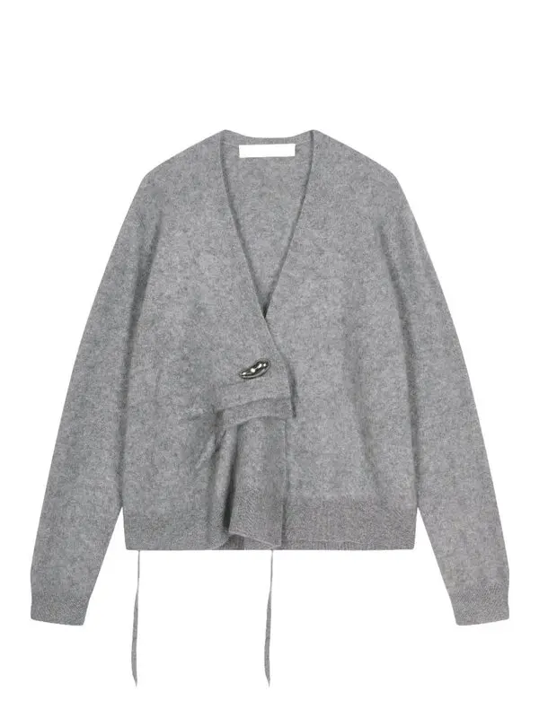 JNBY Asymmetric Draped Cardigan - Grey