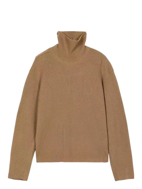 CROQUIS Button-shoulder Sweater - Brown