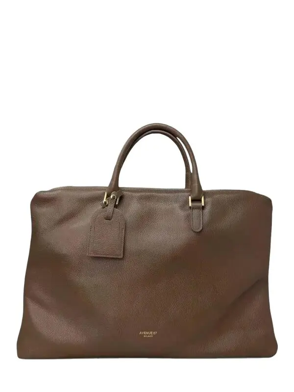AVENUE 67 Norah Pebbled Leather Tote Bag - Brown