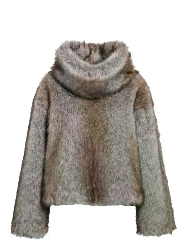 BB COUTURE Brigitte Faux-fur Jacket - Grey