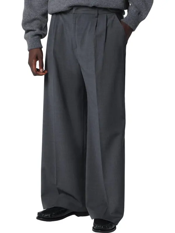 THESTROY Dark Inno Trousers In Wool Blend - Grey