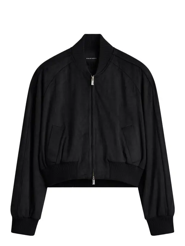 Scanlan Theodore Faux-suede Piped Bomber - Black