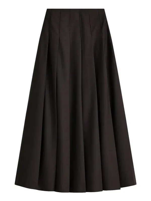 Scanlan Theodore Tailored Pleat Skirt - Cafe