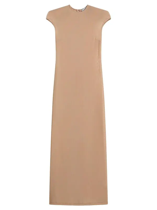 Scanlan Theodore Mesh Shoulder Pad Gown - Nude