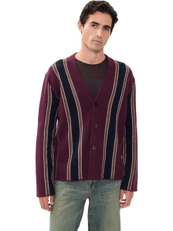 Guest In Residence Baja Everywear Cashmere Cardigan - Fig Combo
