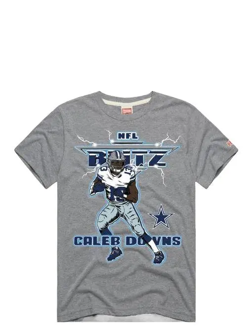HOMAGE Caleb Downs Dallas Cowboys Nfl Blitz Graphic Tri-blend T-shirt - Gray