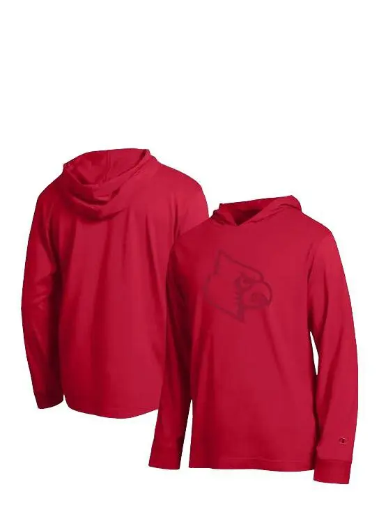 Champion Louisville Cardinals Tonal All-star Long Sleeve Hooded T-shirt - Red