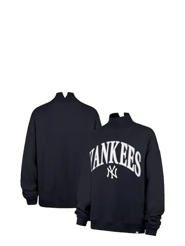 '47 New York Yankees Oversized Vantage Mock Neck Sweatshirt - Navy