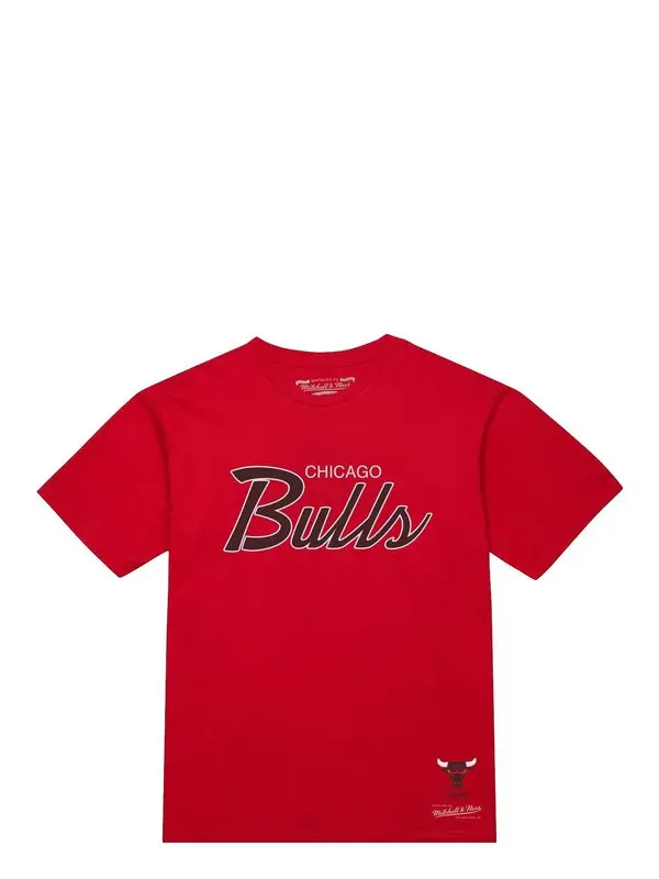 Mitchell & Ness Chicago Bulls Vintage Wordmark T-shirt - Red