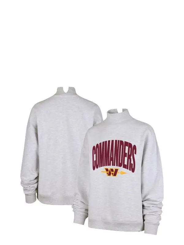 '47 Washington Commanders Subtle Muse Mock Neck Sweatshirt - Gray