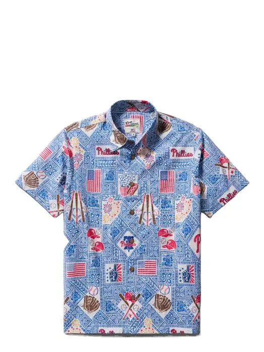 Reyn Spooner Philadelphia Phillies Americana Button-up Shirt - Blue