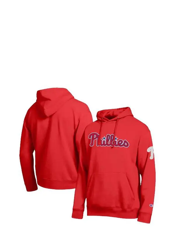 Champion Philadelphia Phillies All Star Wordmark Hoodie - Red
