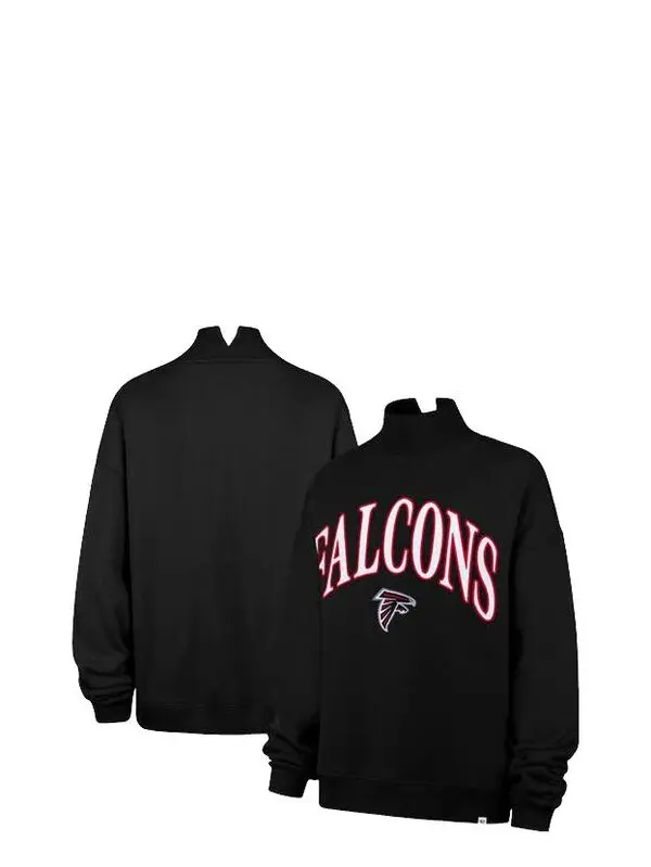 '47 Atlanta Falcons Oversized Vantage Mock Neck Sweatshirt - Black