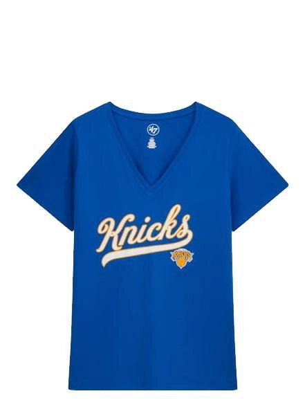 Profile New York Knicks Sweep V-neck T-shirt - Blue
