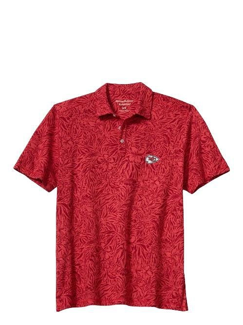 Tommy Bahama Kansas City Chiefs Islandzone Wild Hibiscus Tri-blend Polo - Red