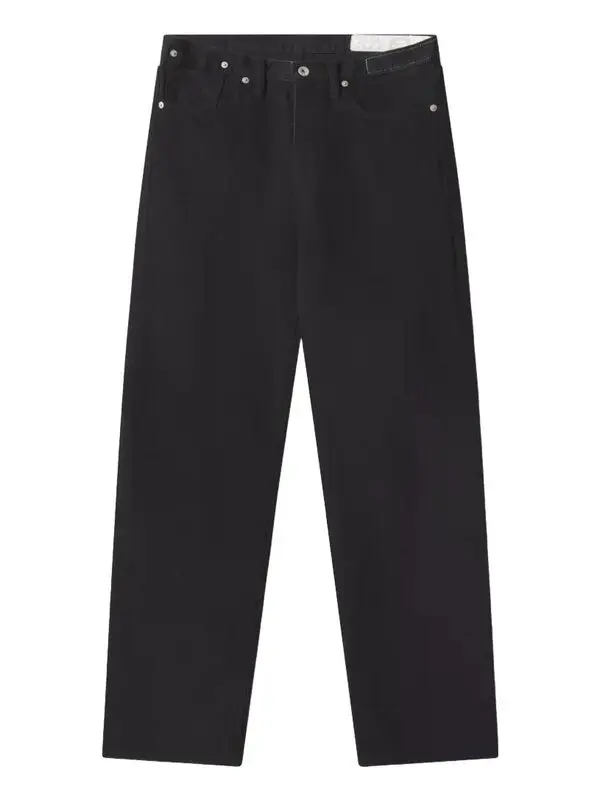 Maison Kitsuné Fox-patch Straight-leg Jeans - Black