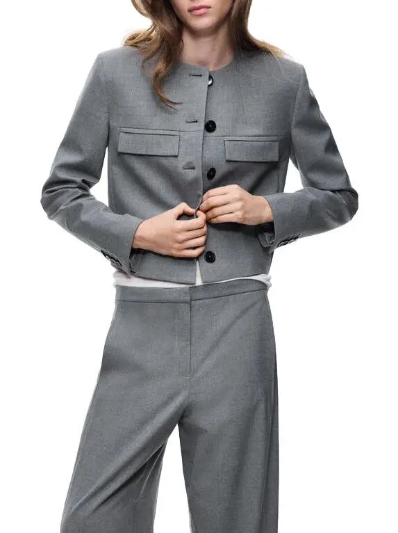 Mango Marker Stretch Blazer - Grey