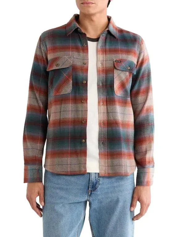 Brixton Bowery Cotton Blend Flannel Shirt - Multi Shadow
