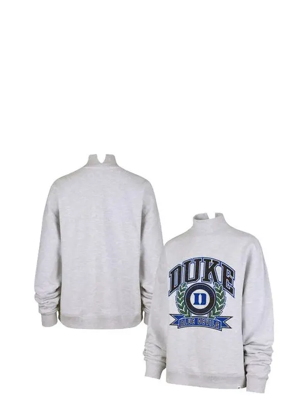'47 Duke Blue Devils Laurel Arch Mock Neck Sweatshirt - Gray