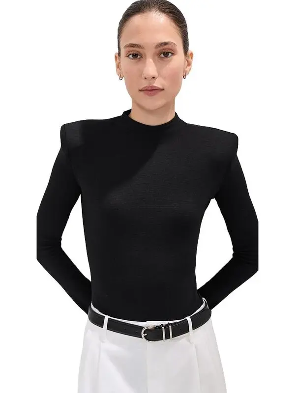 JIL SANDER Thong Bodysuit - Black
