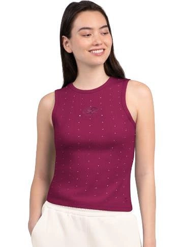 STARTER San Francisco 49ers Rhinestone Sprinkle Ribbed Tank - Maroon