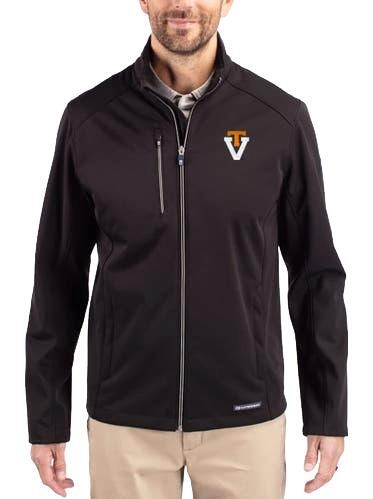 Cutter & Buck Virginia Tech Hokies Evoke Eco Softshell Recycled Full-zip Jacket - Black