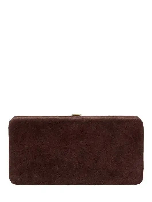 Clare V. Le Tabac Suede Clutch - Truffle