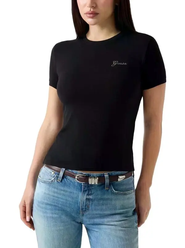 Guess Logo-embellished T-shirt - Black