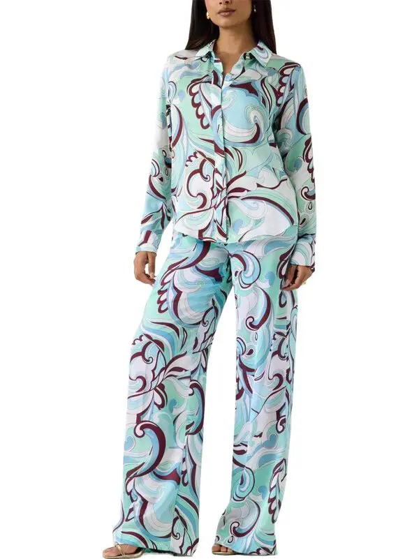 MARCIANO Swirl-print Shirt - Blue