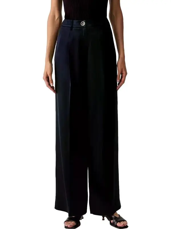Guess Satin-finish Wide-leg Trousers - Blue