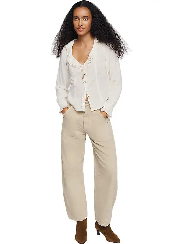 Rolla's Arc High Rise Barrel Jeans - Sand