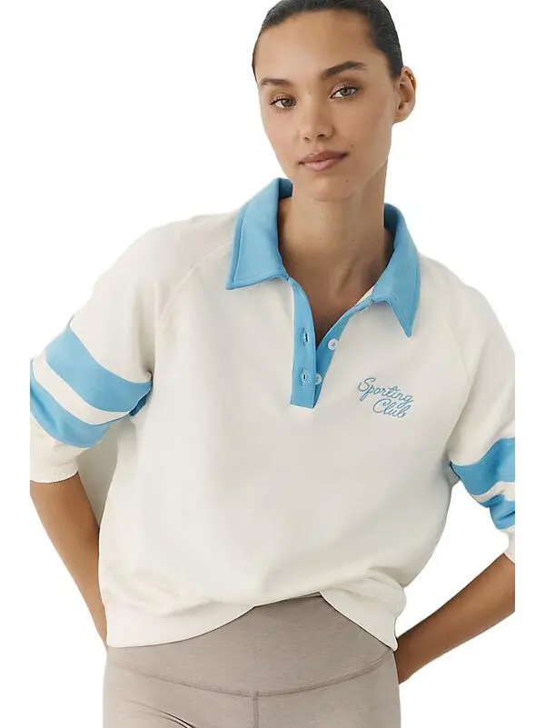 Beach Riot Bennett 100% Cotton French Terry Sweater - Ivory
