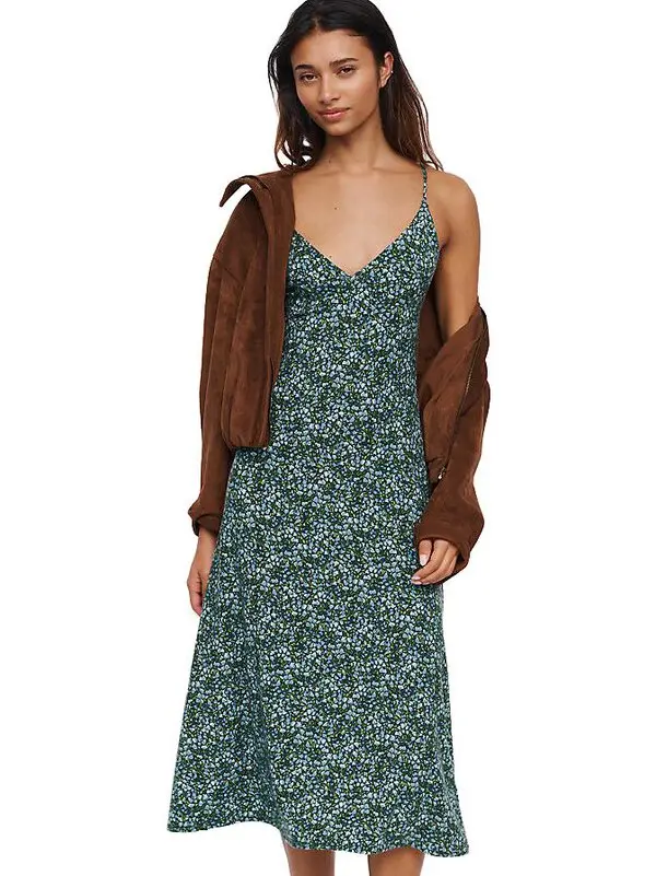 REFORMATION Lilibet Knit Midi Dress - Slate
