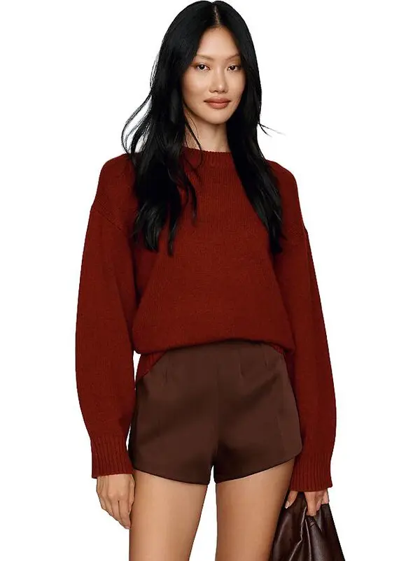 REFORMATION Cove Cashmere Wool Sweater - Rust