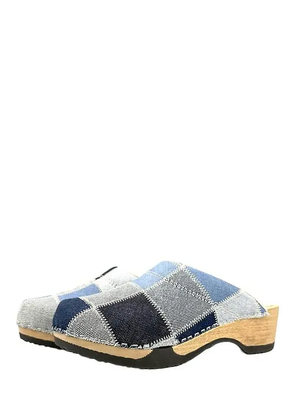 KUNSTEN Patchwork Clogs - Blue