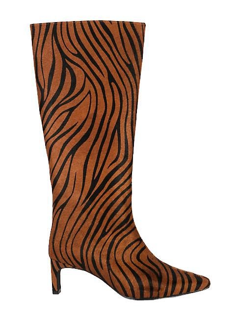 Intentionally Blank Seville Tall Poted-toe Boots - Zebra