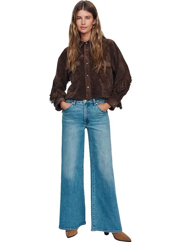 Good American High Rise Wide Leg Palazzo Jeans - Cedarwick