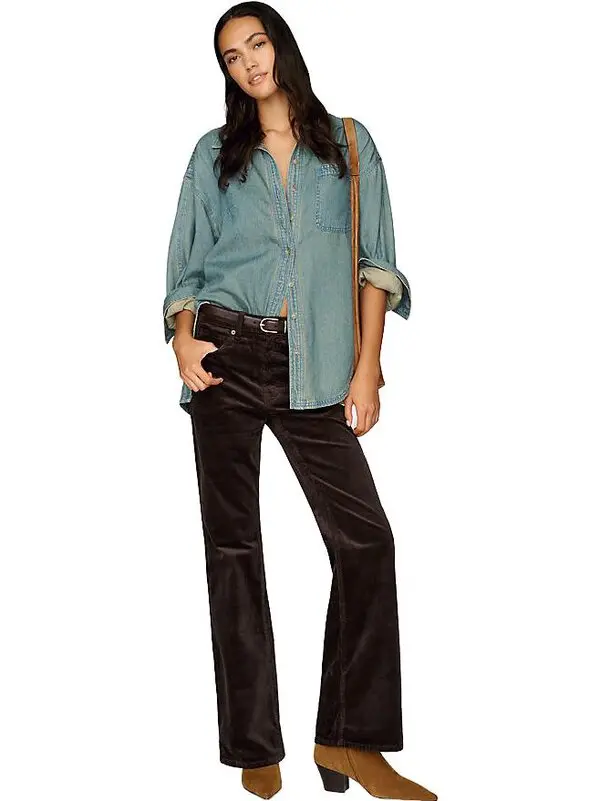 Good American Good Classic High Rise Bootcut Jeans - Espresso