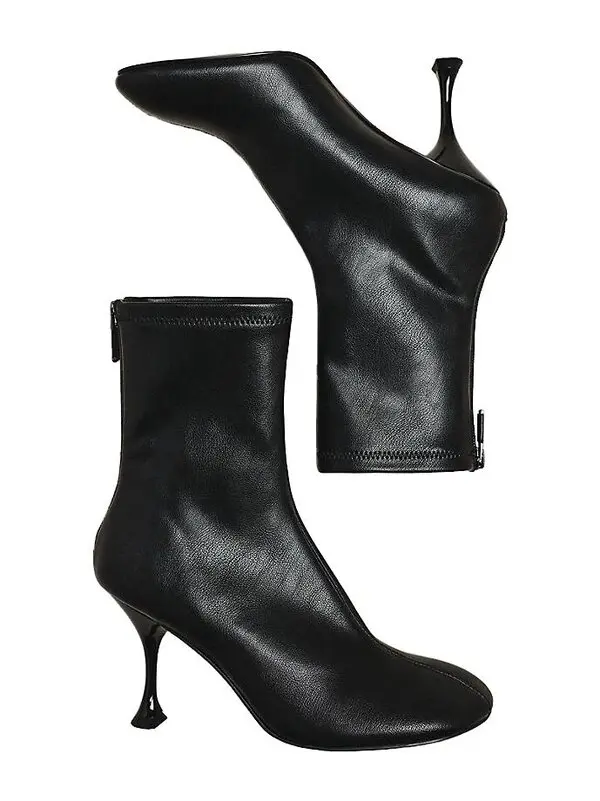 Lola Cruz Glove Stiletto Boots - Black