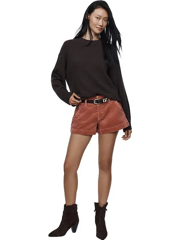 PILCRO Hanna High Rise Corduroy Shorts - Canyon Rose