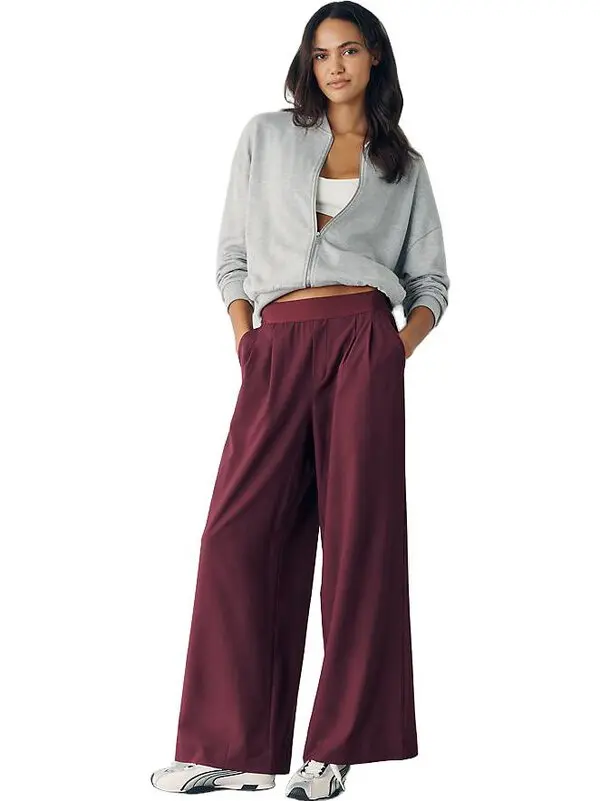Beyond Yoga Elasticated Trousers Pants - Cabernet