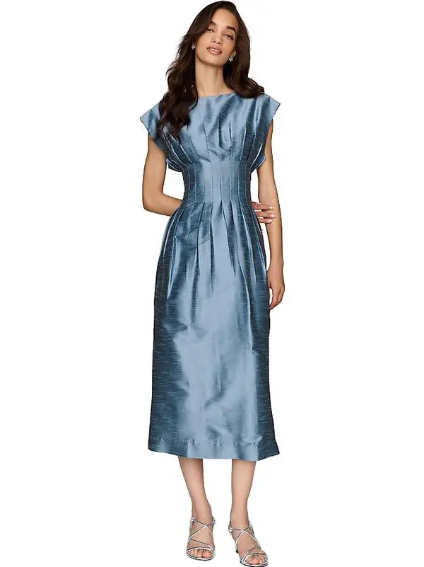 Mestiza New York Qun Len Blend Taffeta Dress - Blue