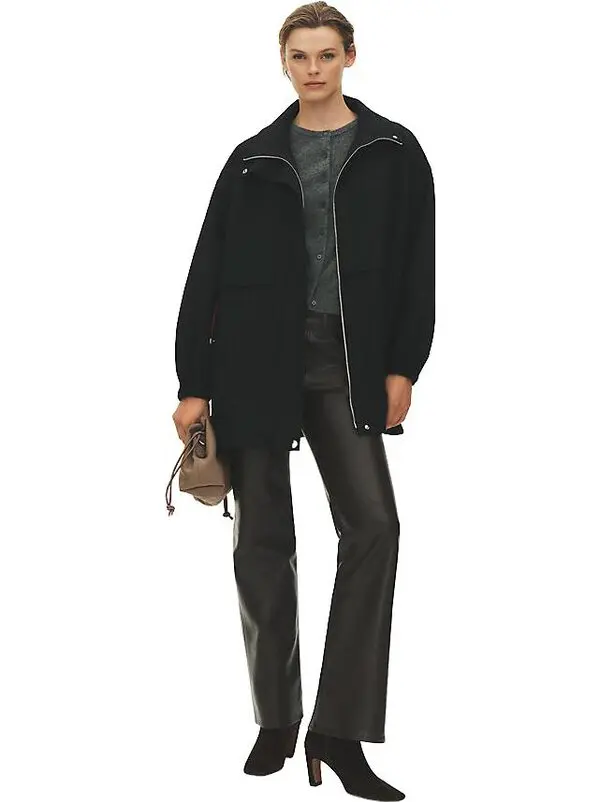 Joe's Jeans Petite Faux Leather High Rise Bootcut Jeans - Black