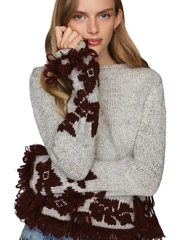 MANDINGA Huapi Tassel Sweater - Grey